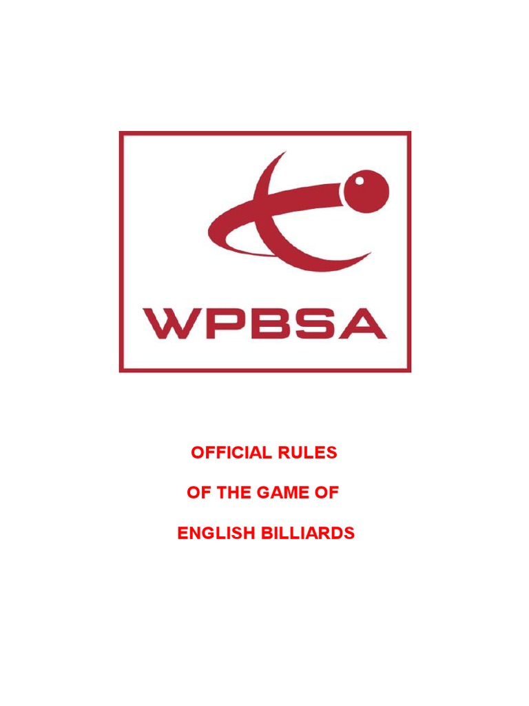 Official Rules of English Billiards PDF | PDF | Sports | Leisure