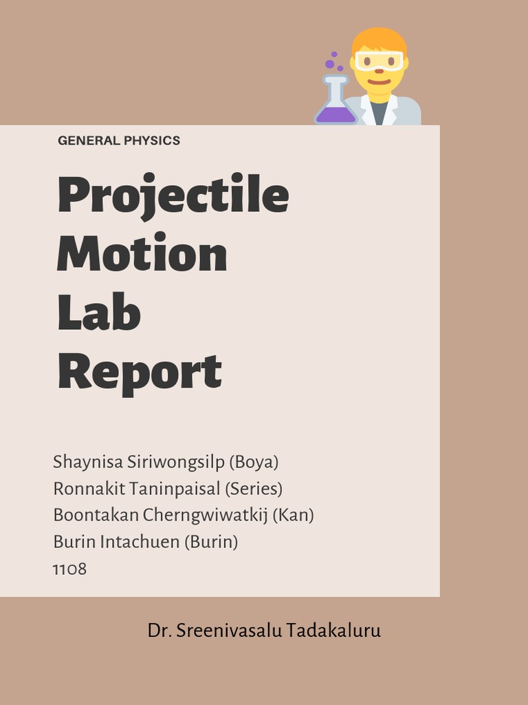 Projectile Lab Report | PDF | Projectiles | Experiment