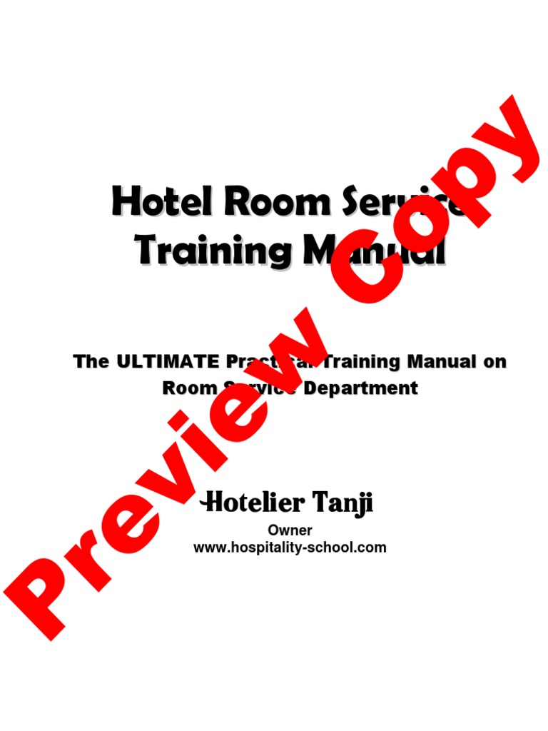 Hotel Room Service Training Manual | PDF | Hospitality Industry | Food ...