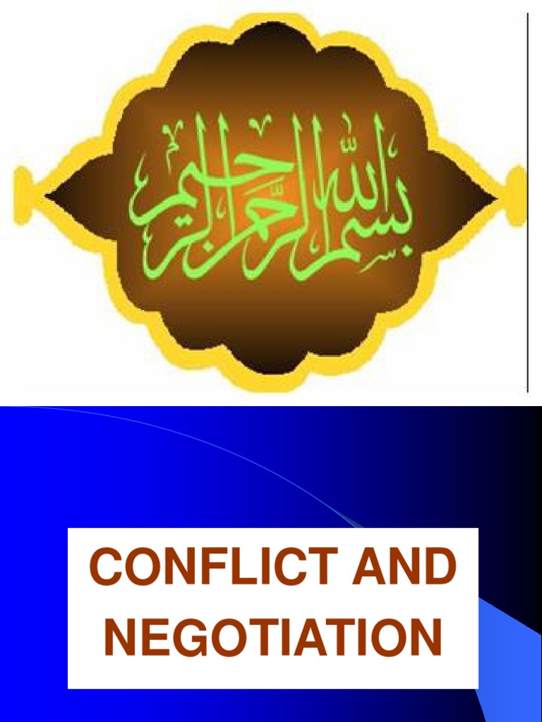 Conflict & Negotiations | PDF | Negotiation | Conflict Resolution