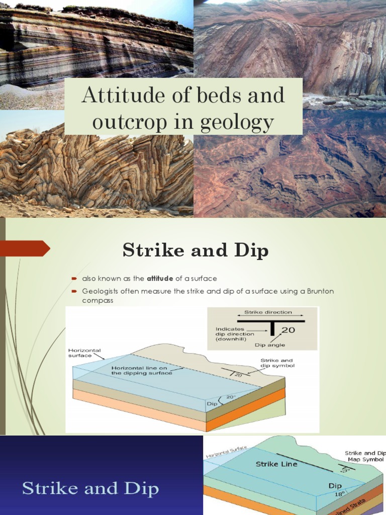 Attitude of Beds and Outcrop in Geology | PDF | Science & Mathematics