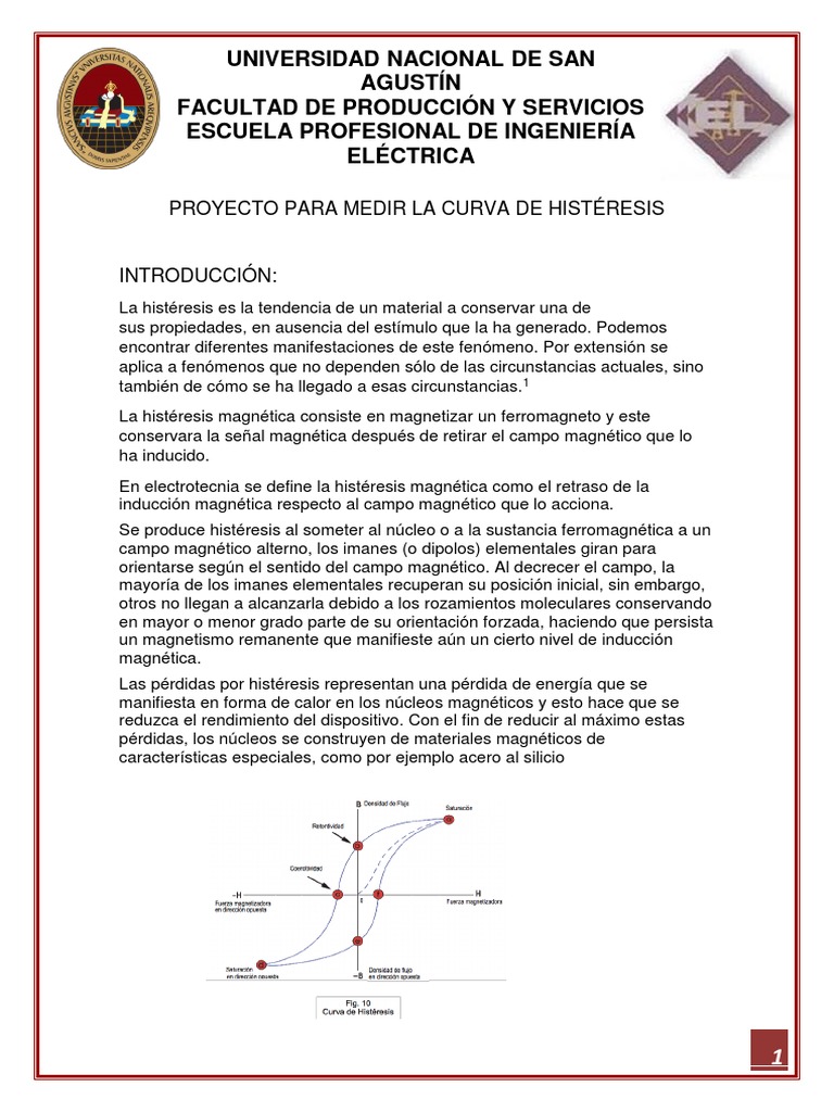 Medicion de La Curva de Histeresis | PDF | Histéresis | Ferromagnetismo