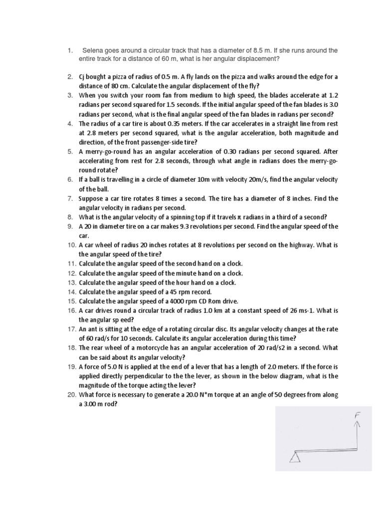 Physics Problem Set | PDF | Speed | Acceleration