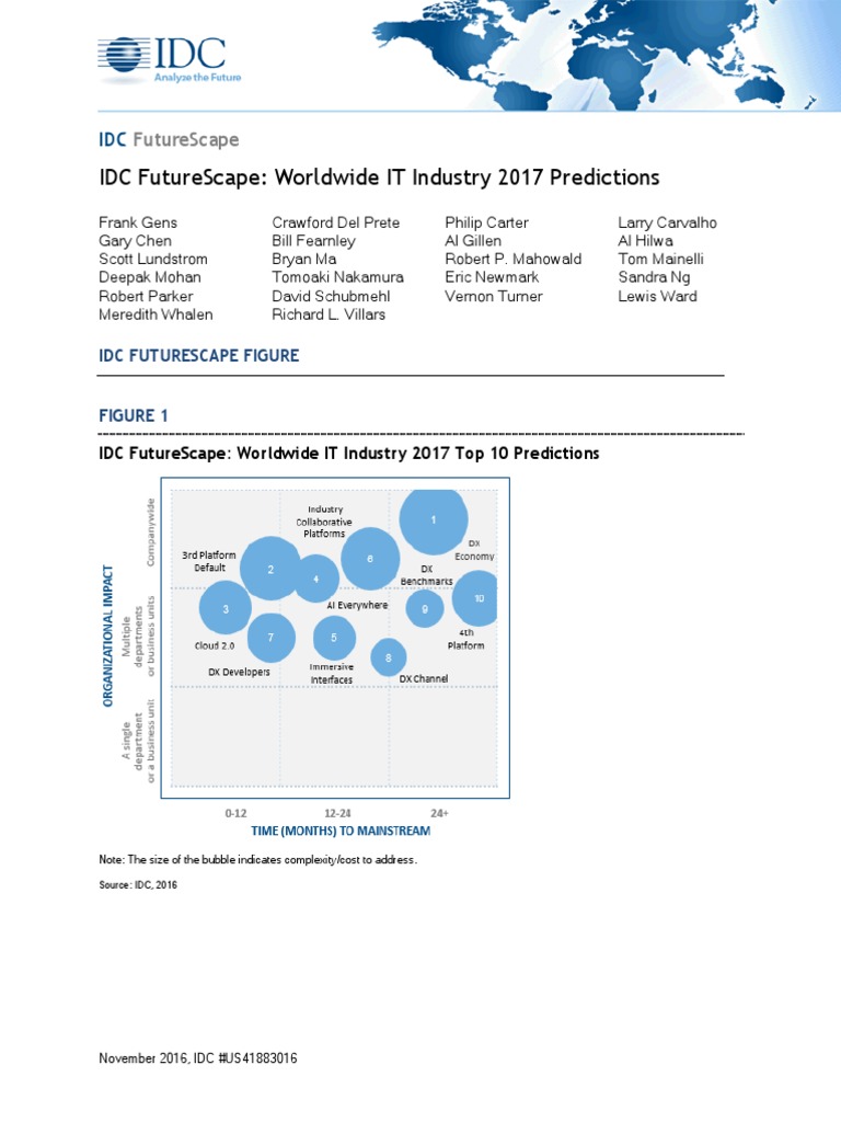 Digital Disruption Gets Real - IDC FutureScape Worldwide IT Industry 2017 Predictions | PDF ...