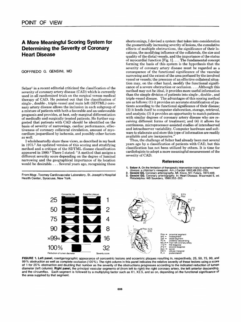 Gensini 1983 | PDF | Coronary Artery Disease | Cardiology