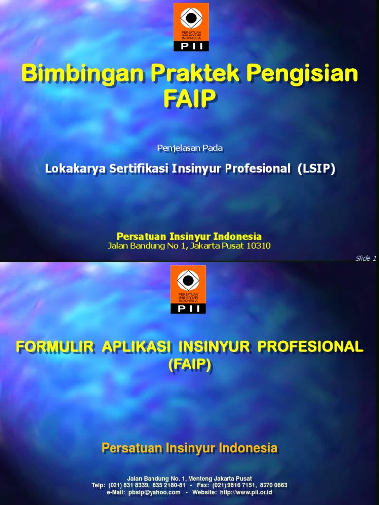 Bimbingan Pengisian FAIP | PDF