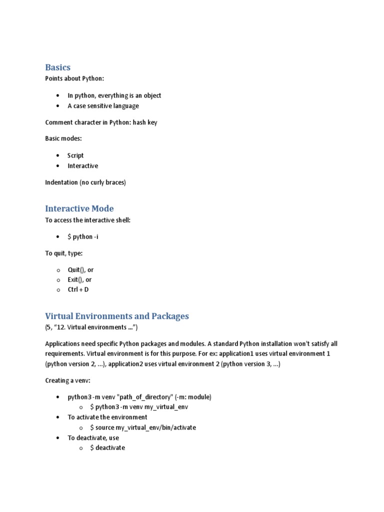 My Python Notes Pdf Python Programming Language Control Flow