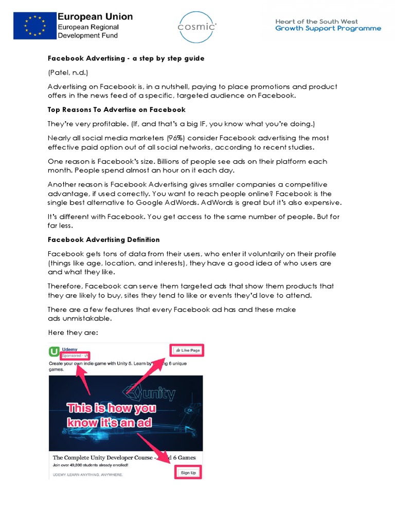 Facebook Advertising - A Step by Step Guide | PDF | Advertising | Facebook