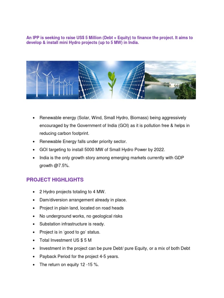 Financing India's Growing Renewable Energy Sector: An IPP's US$5 ...