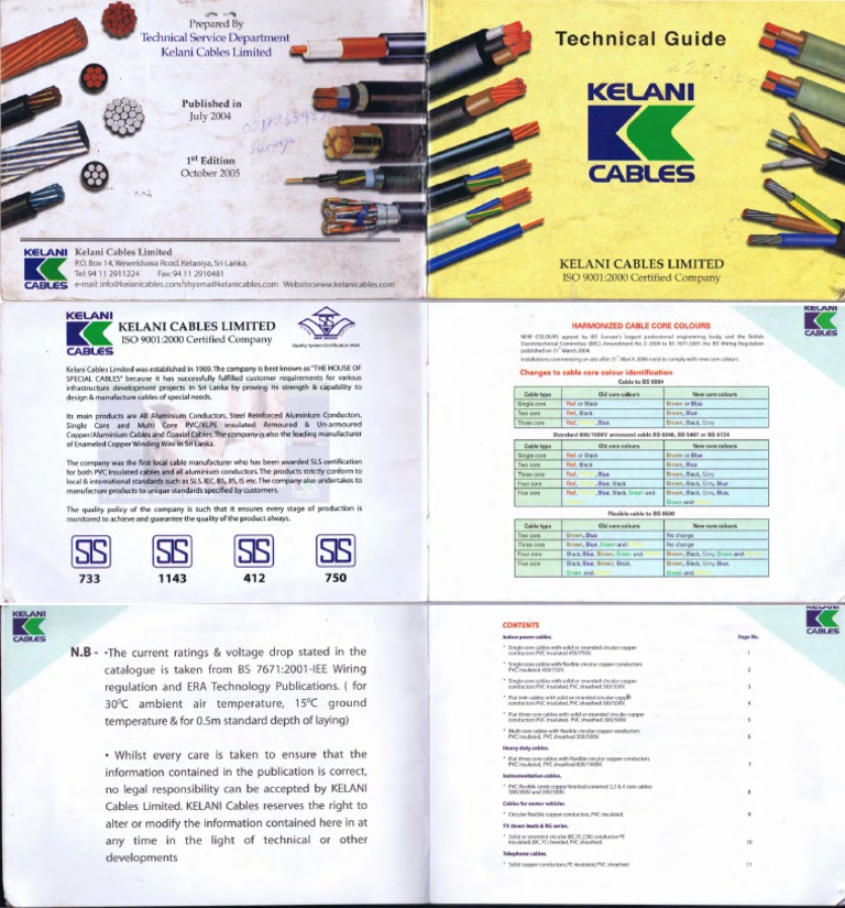 Kelani Cables Technical Guide21516810912 PDF | PDF | Alternating ...