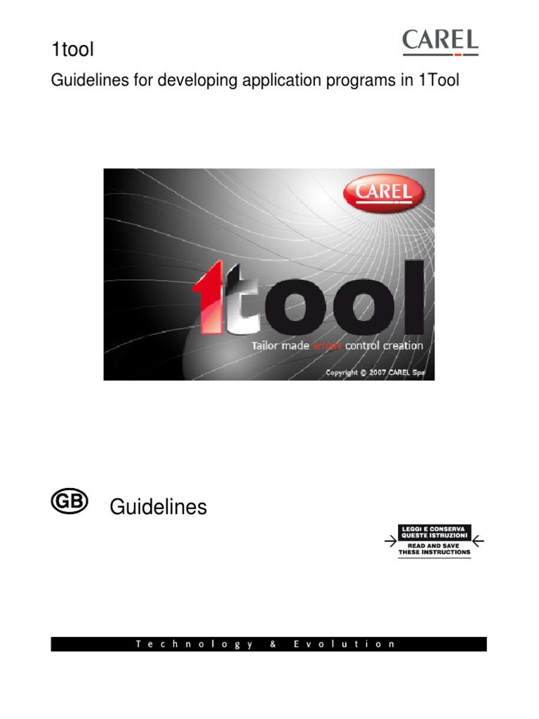 Carel 1tool Guidelines Eng Pdf Letter Case Parameter Computer Programming