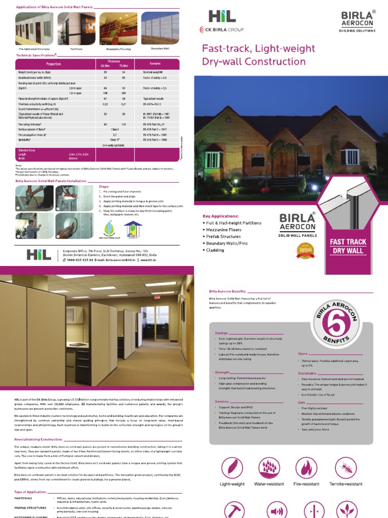 5 Birla Aerocon Sold Wall Panels PDF | PDF