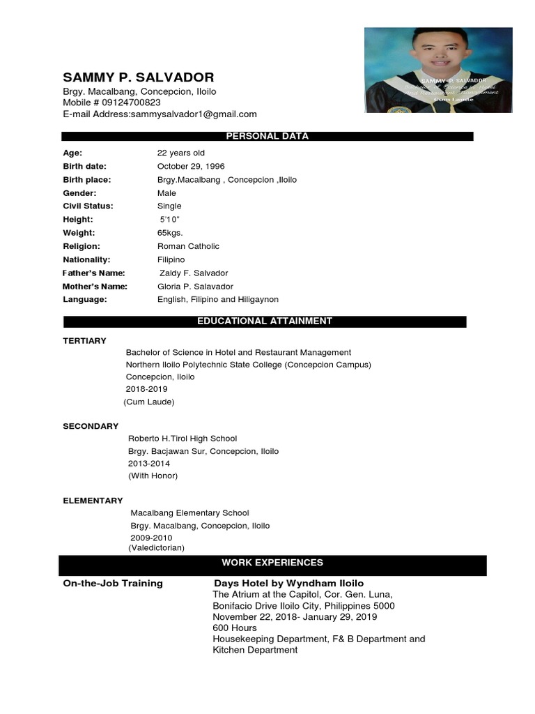 Sammy Resume | PDF