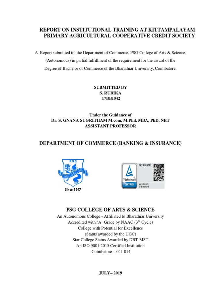 Front Pages INSTITUTIONAL TRAINING-2019 PDF | PDF | College | Academic ...