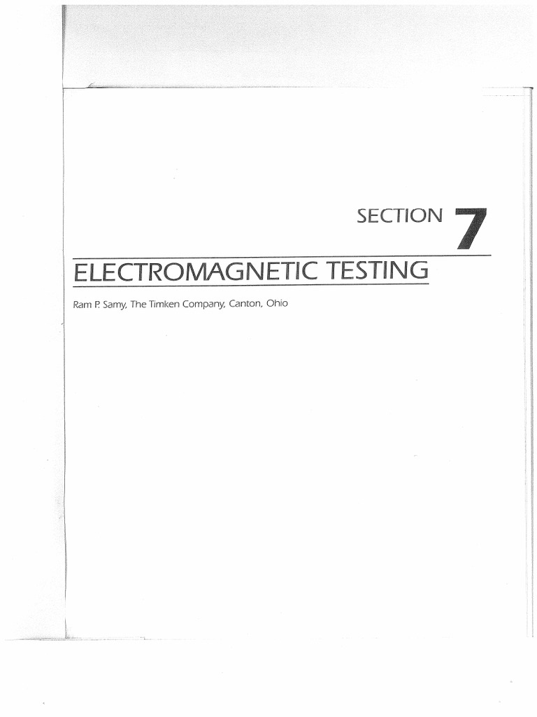 NDT HBK Section 7 Electromagnetic Testing | PDF