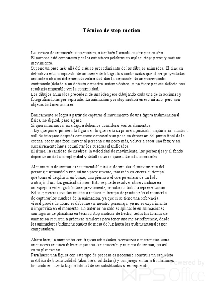 Apunte Stop Motion | Descargar gratis PDF | Animación Apunte Stop Motion | Descargar gratis PDF | Animación