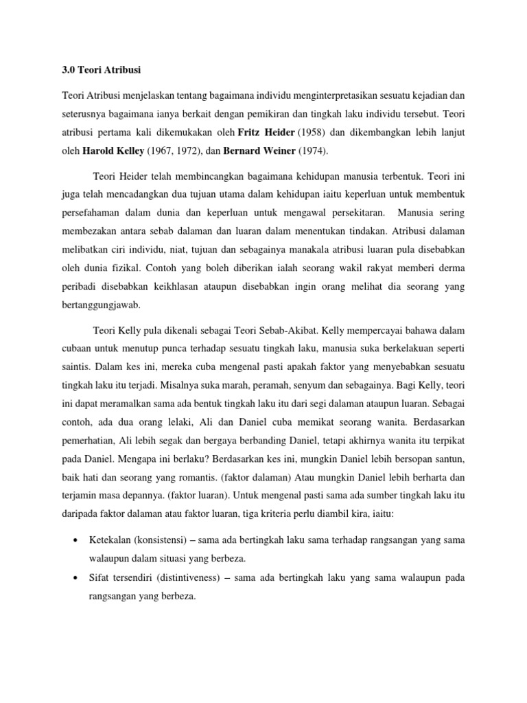 Teori Atribusi | PDF