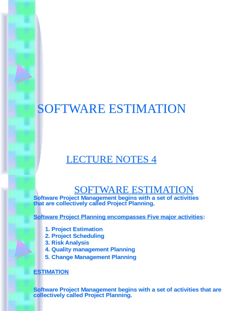 Software Cost Estimation PDF | PDF | Software Development | Component Based Software Engineering