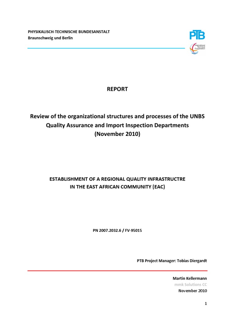 PTB Report Uganda November 2010 | PDF | Audit | Quality Assurance