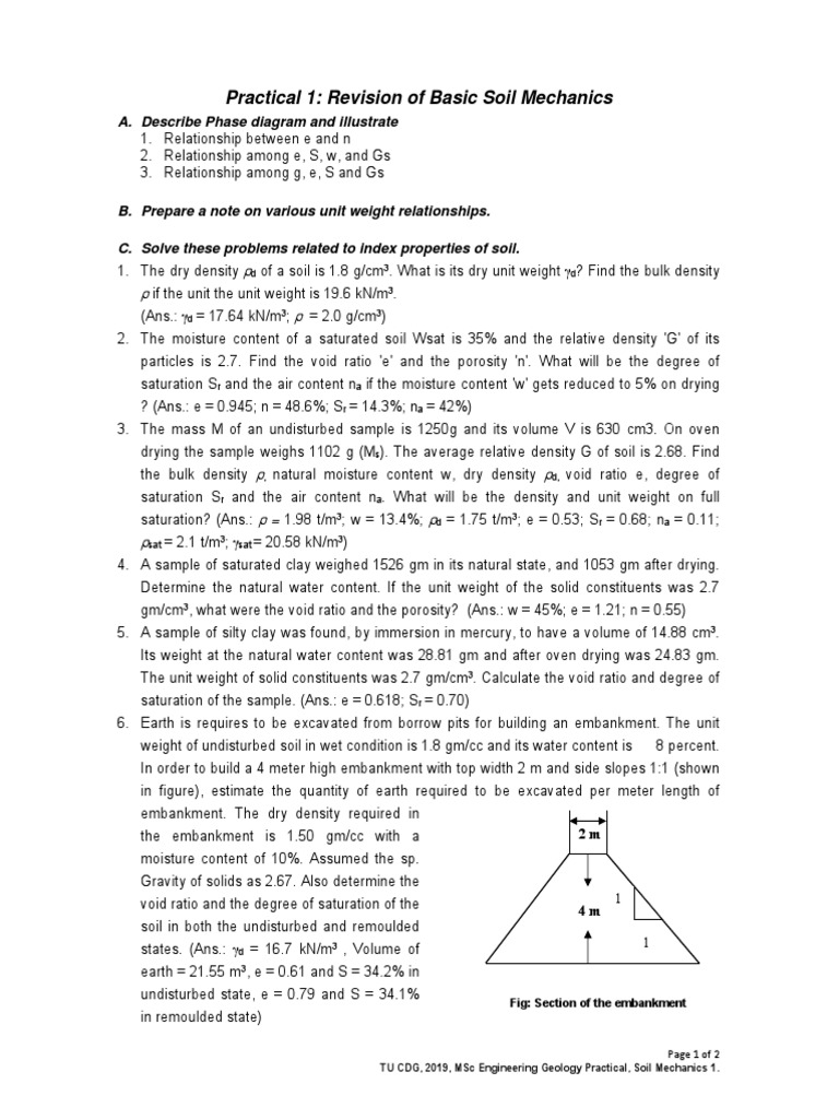 Soil Mechanics Practical | PDF | Soil Mechanics | Permeability (Earth ...