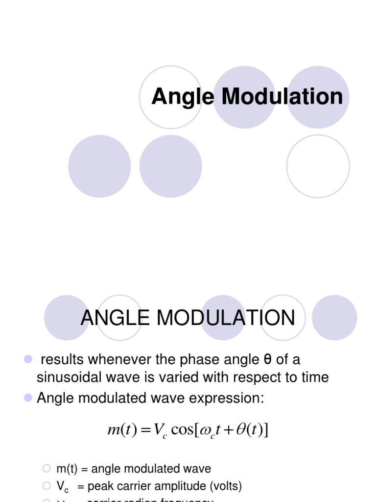 Angle Modulation | PDF | Frequency Modulation | Modulation