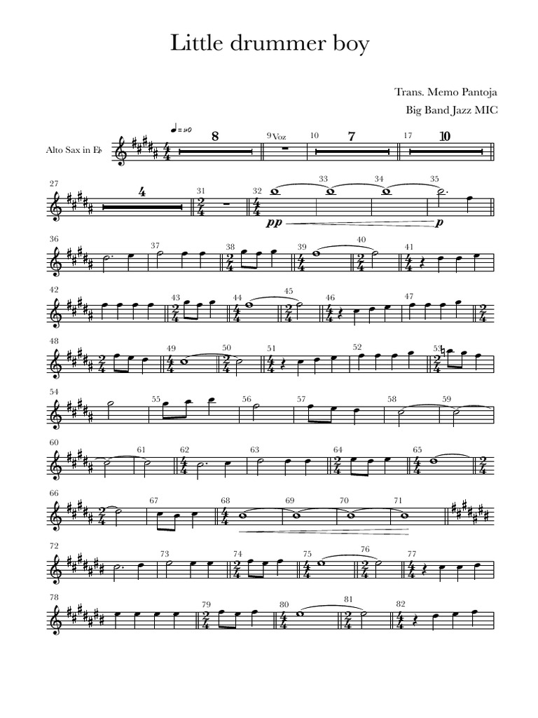 Littlr Drummer Boy (Parts) | PDF | African American Music | Music ...