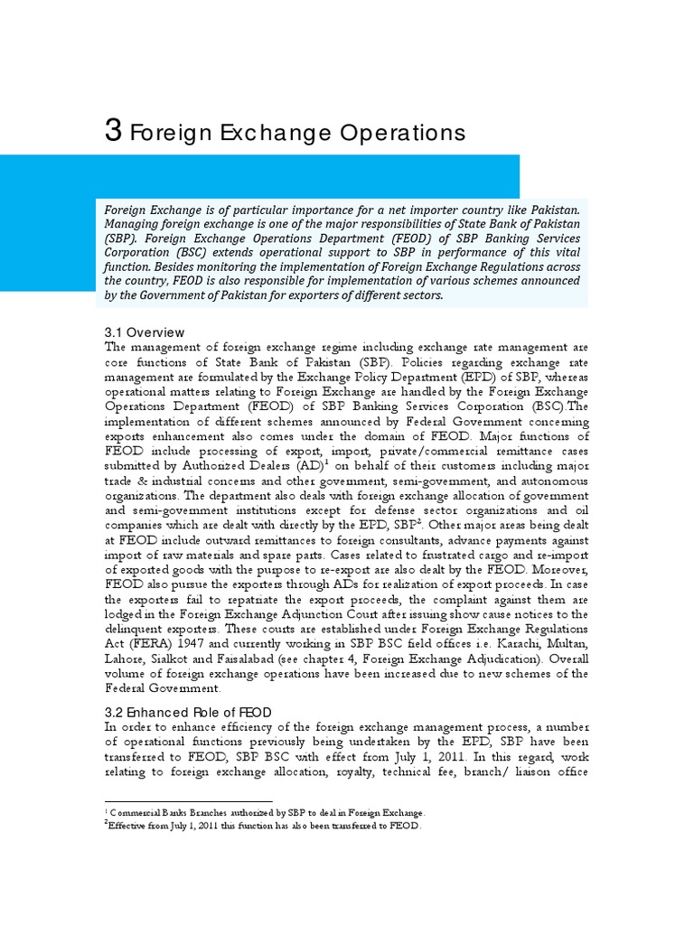 Foreign Exchange Operation Department | PDF | Foreign Exchange Market ...