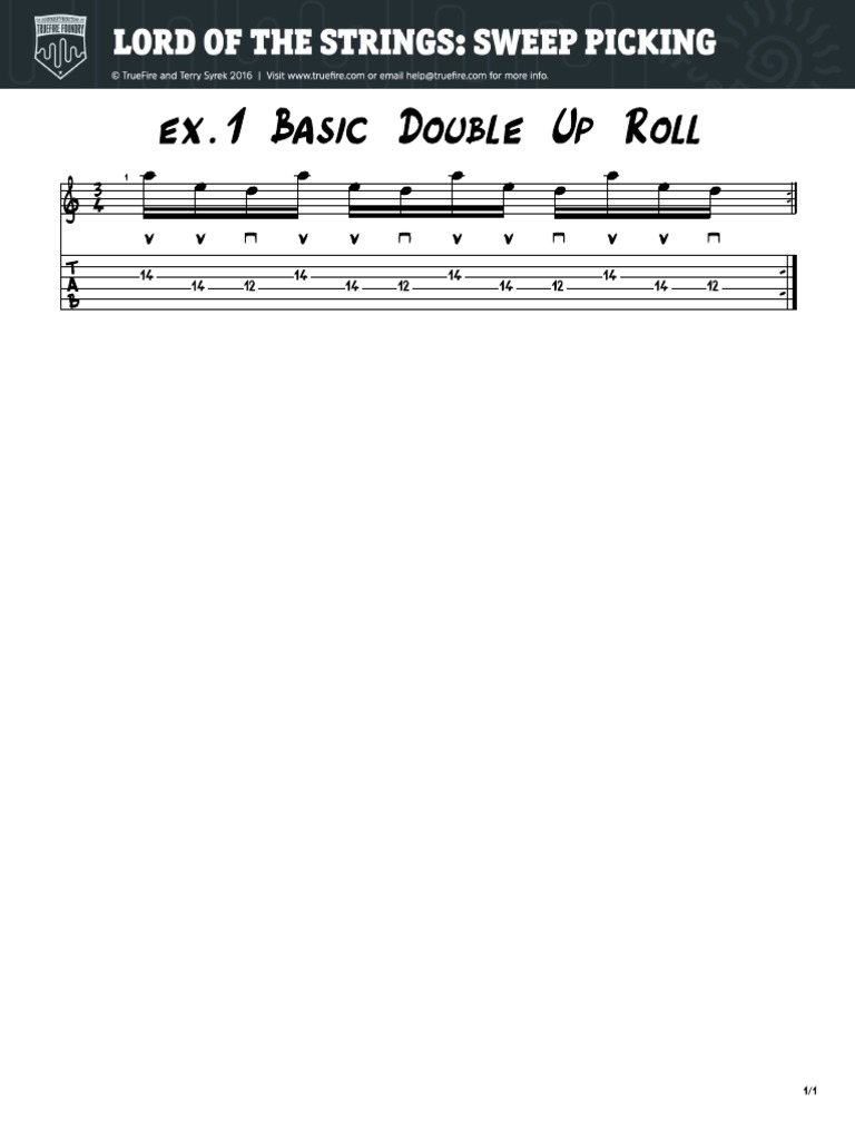 Sweep Picking Exercises | PDF