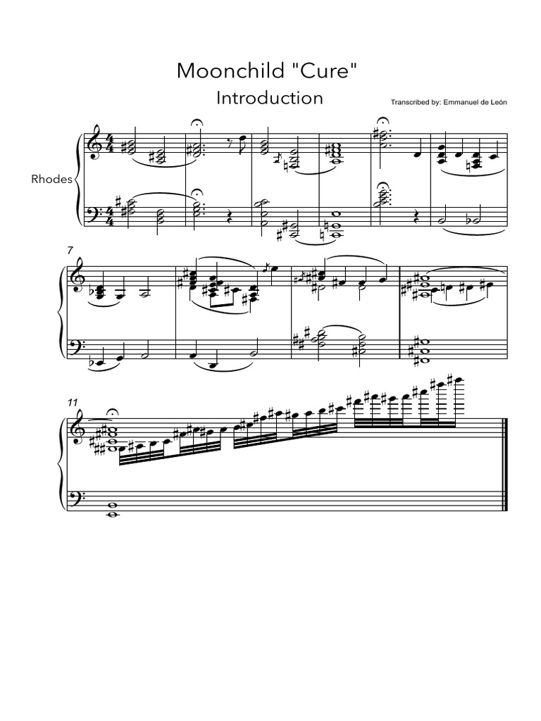 Moonchild - Cure Introduction - Full Score | PDF