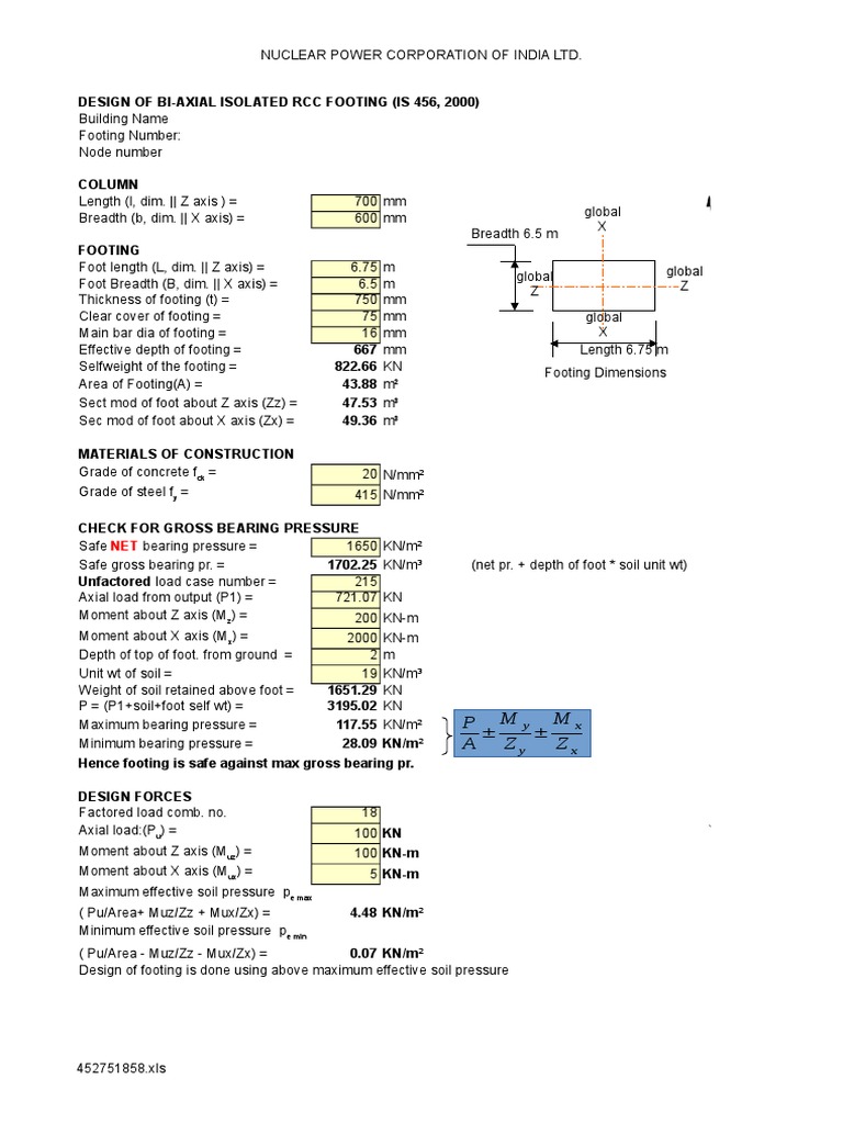 Footing Biaxial | PDF | Classical Mechanics | Quantity
