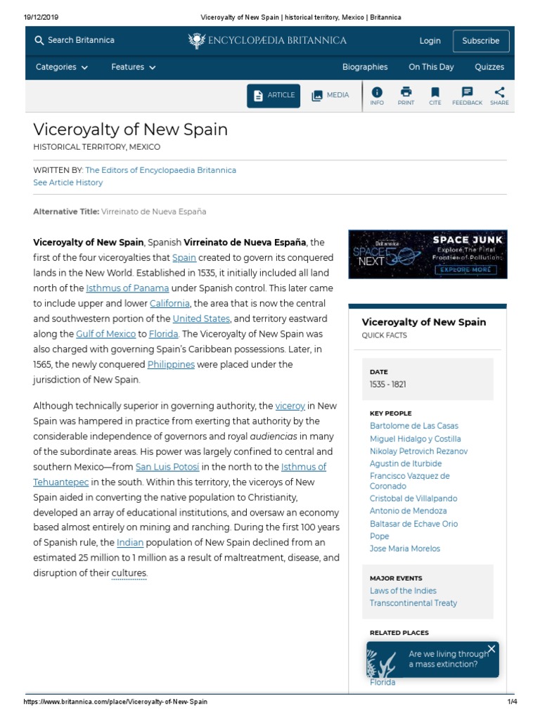 Viceroyalty | Download Free PDF | New Spain | European Colonization Of ...