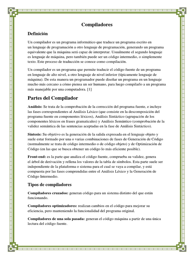 Compiladores e Interpretes | PDF | Compilador | Lenguaje de programación