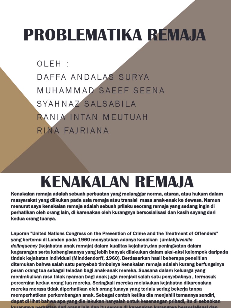 Problematika Remaja | PDF