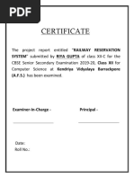 Class 12 Project Railway Reservation | PDF | Python (Programming Language) | Computer Programming