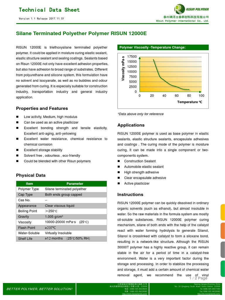 Risun | PDF | Polymers | Adhesive
