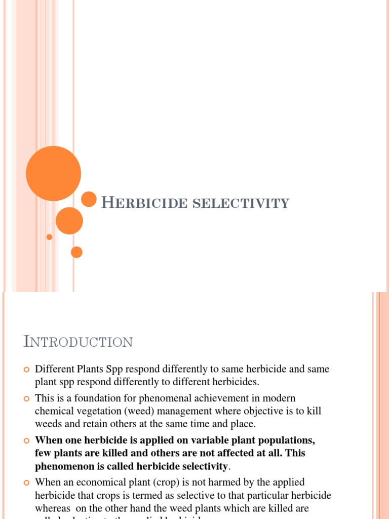 Understanding Herbicide Selectivity | PDF | Herbicide | Weed