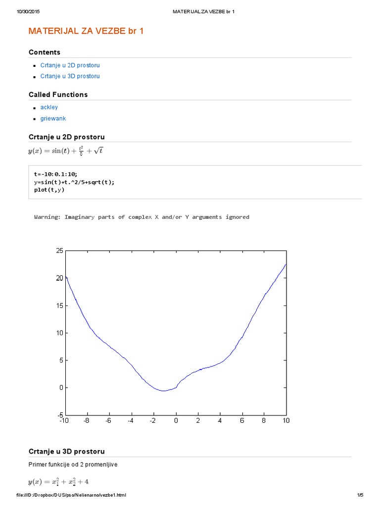 Materijal Za Vezbe BR 1 | PDF