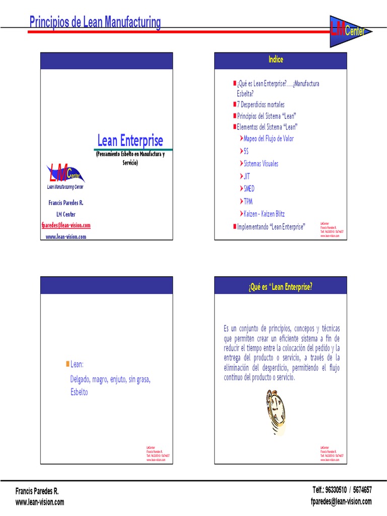 Lean Enterprise PDF | PDF | Lean Manufacturing | Logística