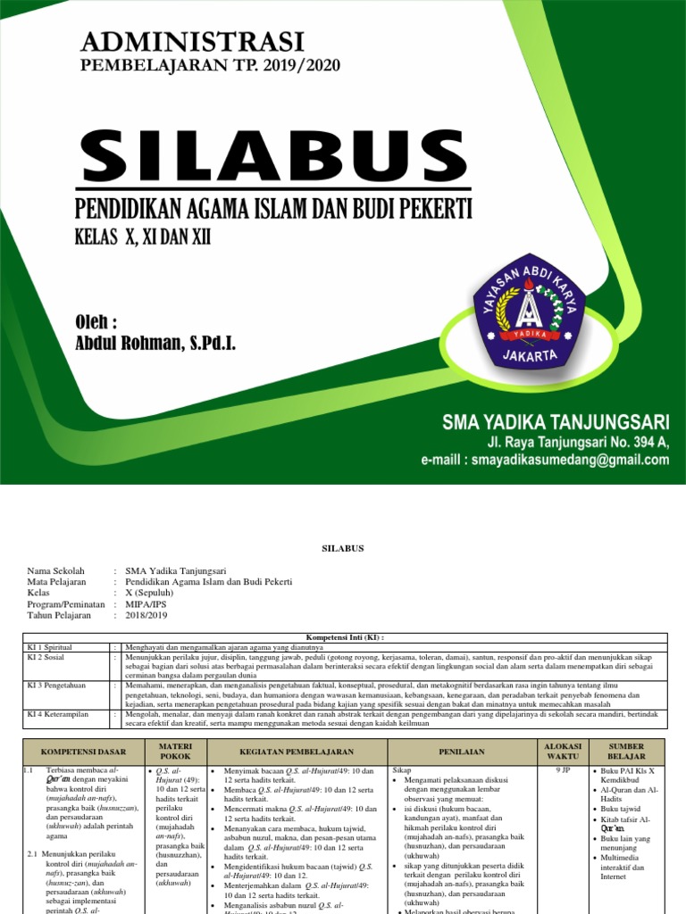 Silabus Pai | PDF