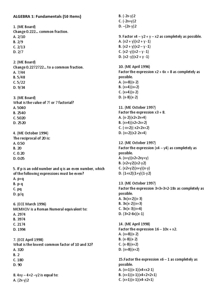 Algebra & Trigonometry | PDF | Quadratic Equation | Fraction (Mathematics)