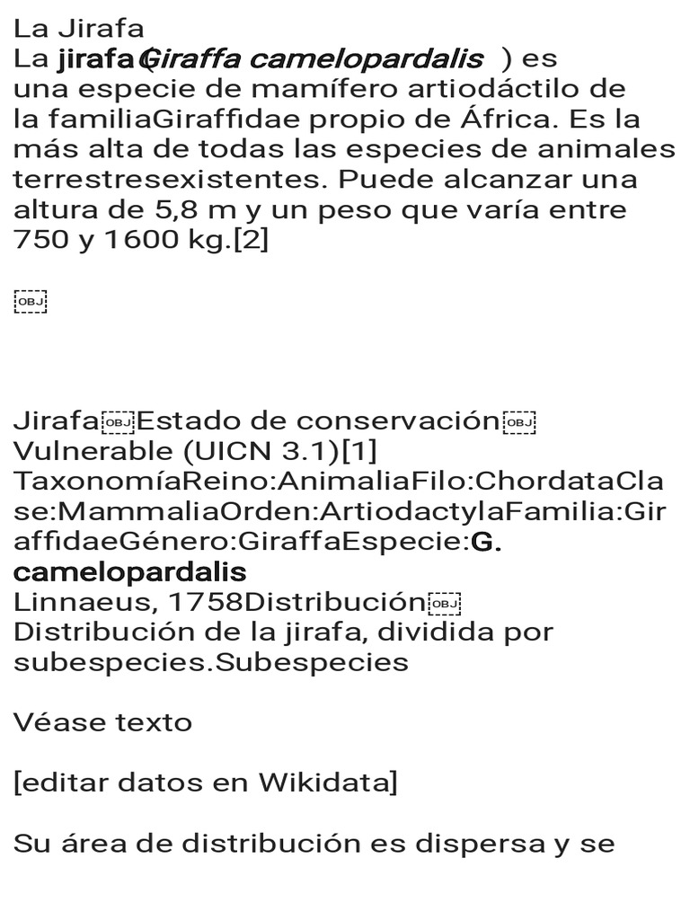La Jirafa Pdf