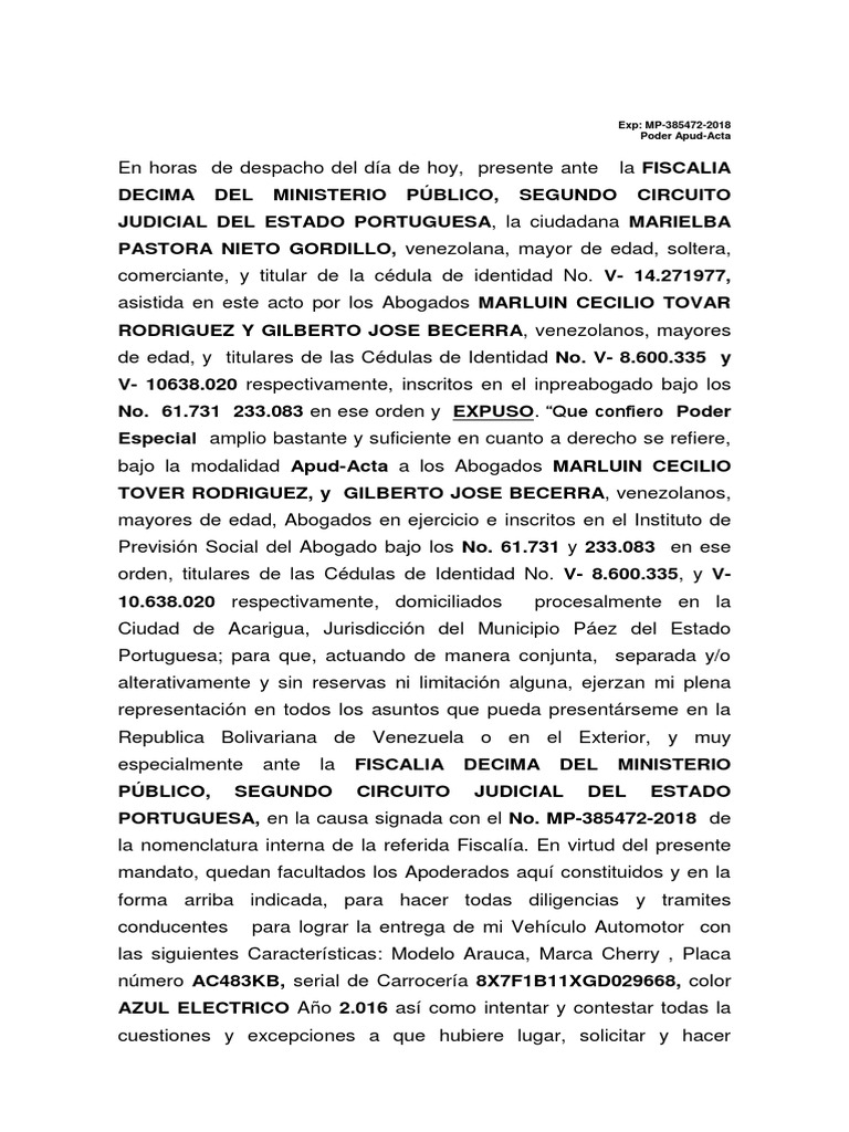 Poder Apud Acta | PDF | Venezuela | Ley Pública