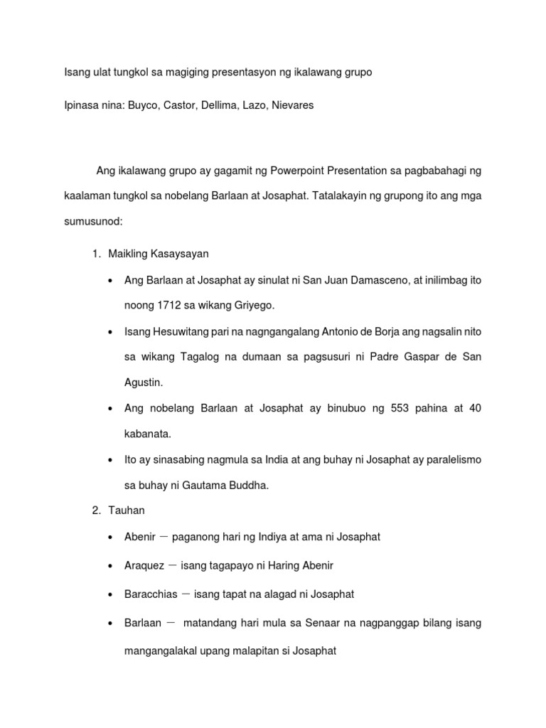 Barlaan at Josaphat | PDF