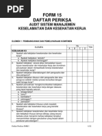 Form Checklist Inspeksi K3 Lengkap | PDF