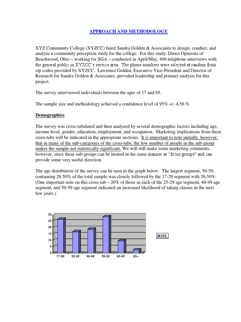 Approach and Methodology: Demographics | PDF | Direct Marketing ...