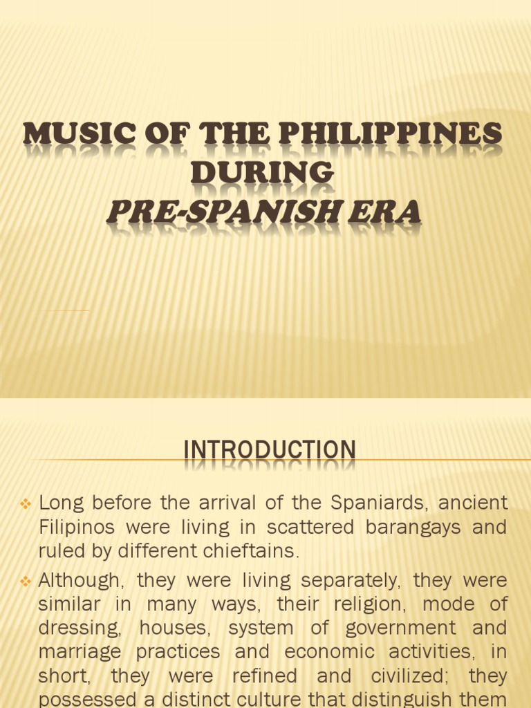 Pre-Spanish Era Folk Music in the Philippines | PDF | Performing Arts ...