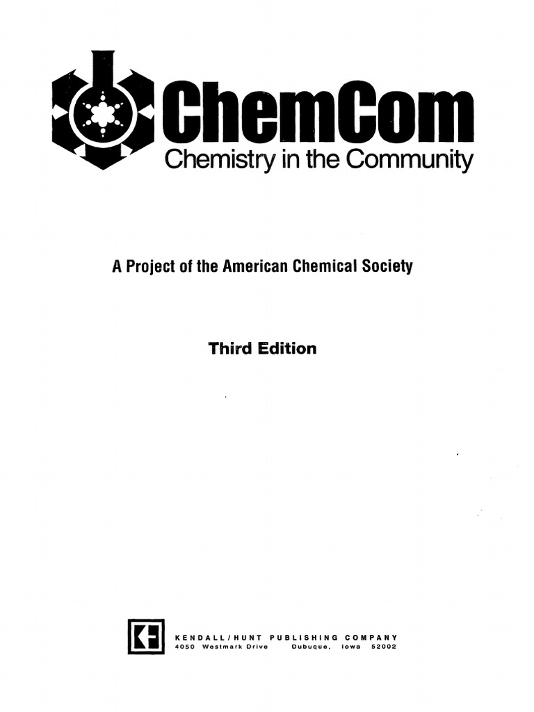 Kendall Hunt-Chemcom - Chemistry in The Community-Kendall Hunt Pub Co (1996) PDF | PDF ...
