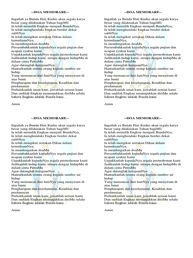 Doa Memorare | PDF