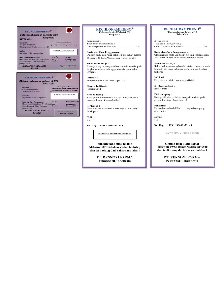 Etiket Salep Mata Ahay | PDF