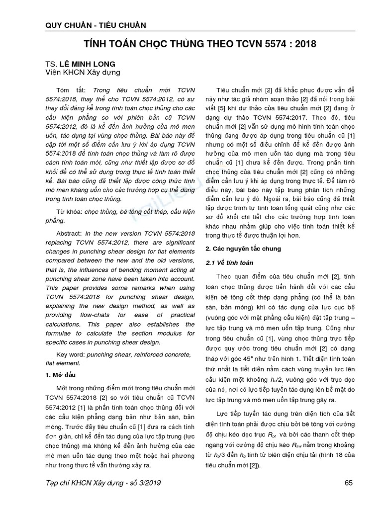 Tinh Toan Choc Thung Theo TCVN 5574 2018 PDF | PDF